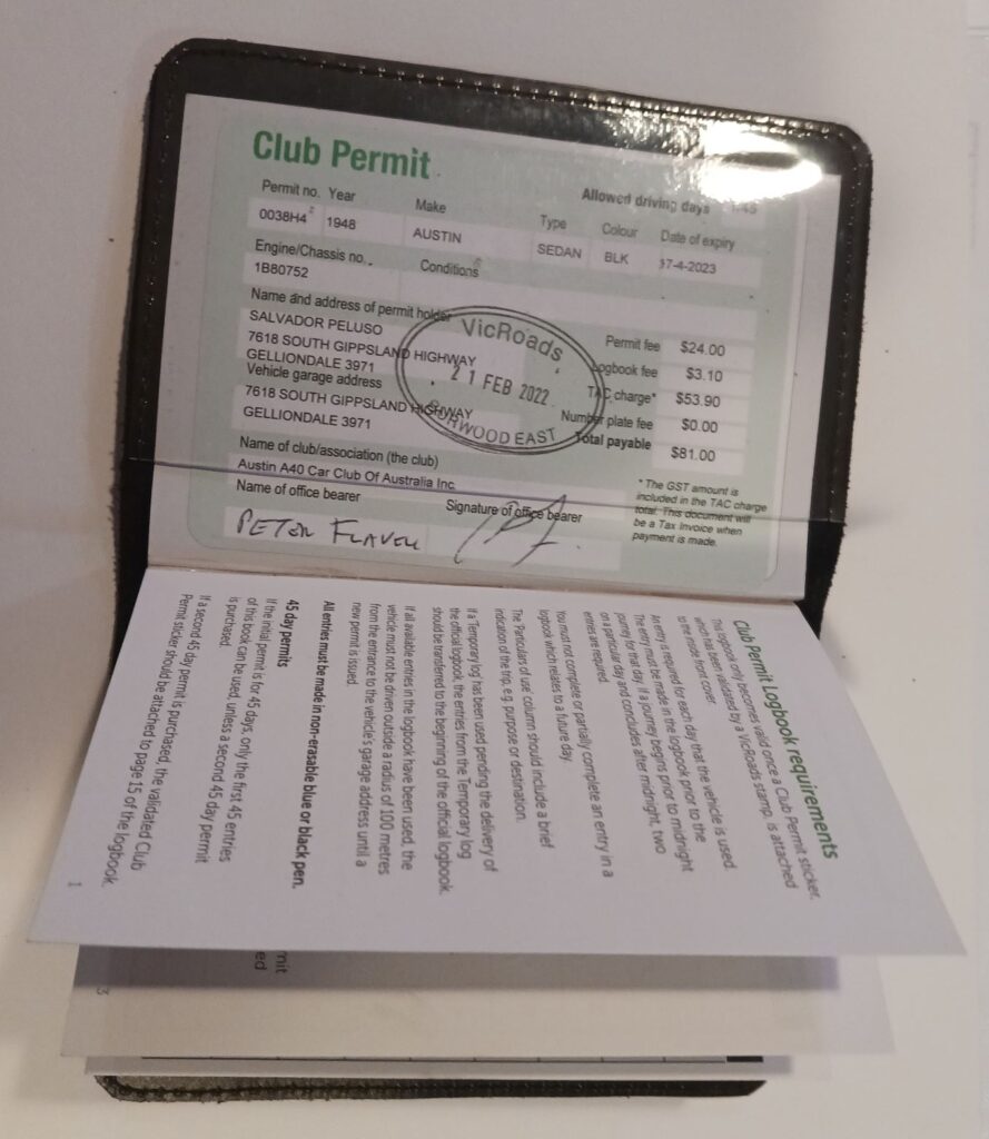 CLUB REGALIA – Austin A40 Car Club of Australia Inc.